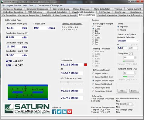 OpenRex Design DIFF Impedance Calculation