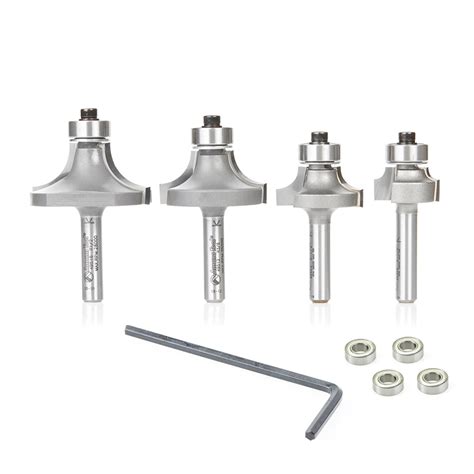 ams 551 4 pc carbide tipped corner rounding and beading router bit set 1