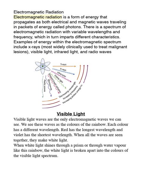 Light Notes Pdf Electromagnetic Radiation Refraction