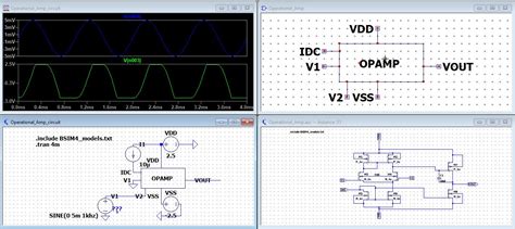 simulation of operational amplifier using ltspice tool and bsim model