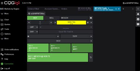 Cqg Desktop Oco Bracket Orders Amp Futures Usa Faq