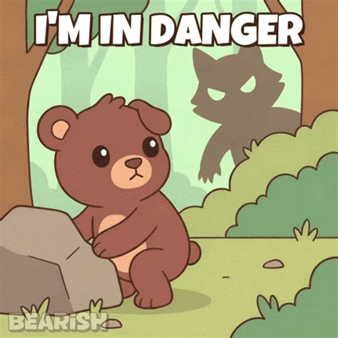 Scared Uh Oh  By Bearish Find And Share On Giphy