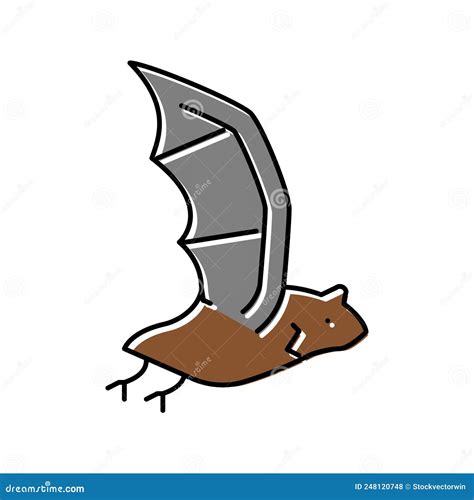 Bat Halloween Color Icon Vector Illustration Stock Vector Illustration Of Autumn Symbol