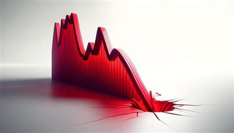 Premium Vector Dramatic Red Graph Line Plunge