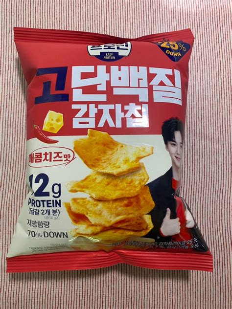 프로틴 고단백질 감자칩 매콤치즈맛 내돈내산 솔직후기오리온 단백칩과 비교 네이버 블로그