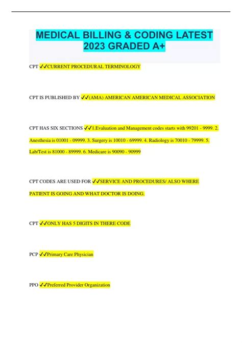 medical billing and coding latest 2023 graded a medical billing and coding stuvia us