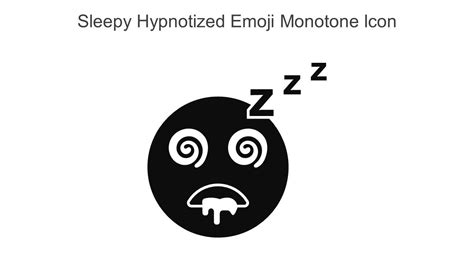 Sleepy Hypnotized Emoji Monotone Icon In Powerpoint Pptx Png And Editable Eps Format PPT Example