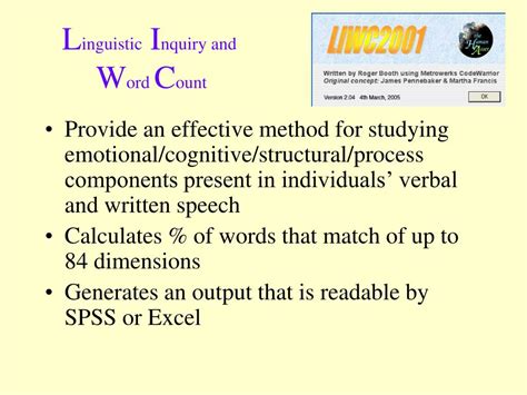 Ppt Catpac And Liwc Powerpoint Presentation Free Download Id4650882