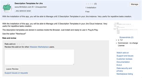 Jira Description Template