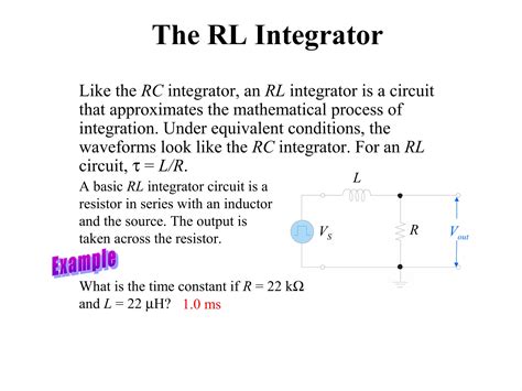 Rc And Rl Differentiator And Integrator Circuit Ppt Radio Control