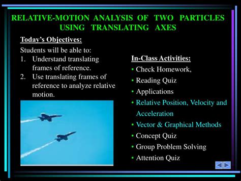 Ppt Relative Motion Analysis Of Two Particles Using Translating Axes Powerpoint Presentation
