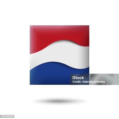 네덜란드 사각형모양의 덴마크 국기 아이콘 바람에 손을 흔들며 추상적 흔들기 네덜란드 국기 종이 컷 스타일 벡터 기호 아이콘 버튼 개념에 대한 스톡 벡터 아트 및 기타 이미지