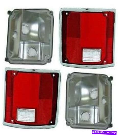 【楽天市場】usテールライト フィット74 1974シボレートラックtaillightクロームトリムレンズとハウジングペアセット新品 Fits