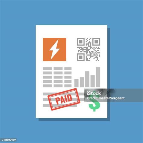 유료 스탬프 평면 디자인 벡터 일러스트 레이 션과 전기 요금 생활비 증가 개념 유틸리티 종이 송장 픽토그램 0명에 대한 스톡 벡터 아트 및 기타 이미지 Istock