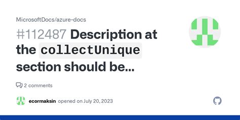 description at the `collectunique` section should be different from the `collect` section