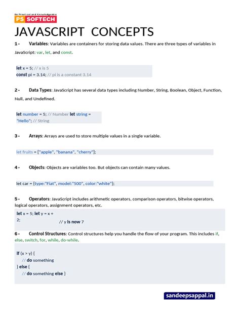100 js concepts pdf software development computing