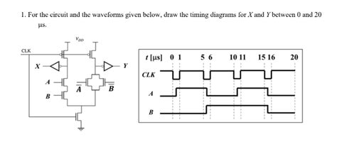 Solved 1 For The Circuit And The Waveforms Given Below