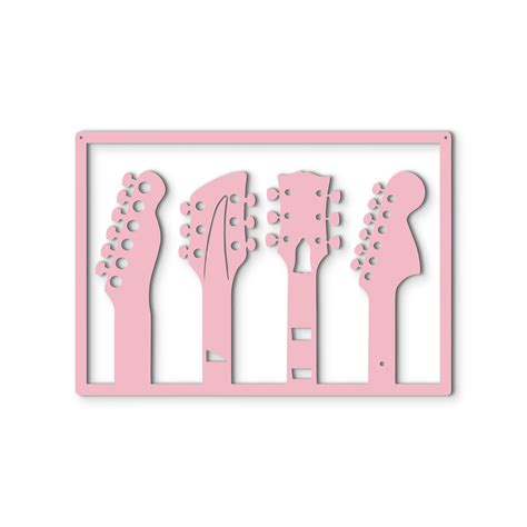 ᐉ Декоративне панно з дерева Woodyard Твої Гітари 80x55 см Рожевий 0132spink32 • Краща ціна в