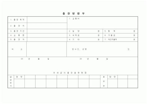 인사 노무 출장명령부