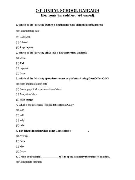 Chapter 7 Electronic Spreadsheet Advanced Pdf Spreadsheet Computing
