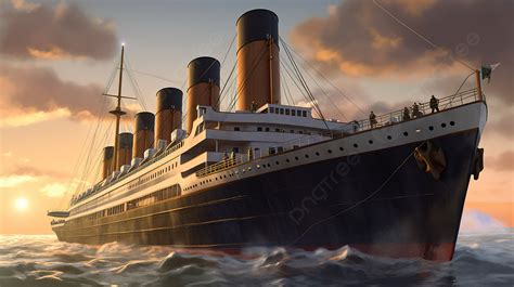 바다 위의 타이타닉 타이타닉 사진 타이탄 거대한 배경 일러스트 및 사진 무료 다운로드 Pngtree