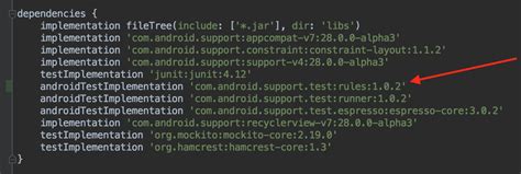 cannot resolve symbol activitytestrule solved 21 unit testing