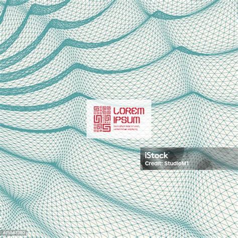물결 모양의 그리드 배경입니다 3d 벡터 일러스트입니다 3차원 형태에 대한 스톡 벡터 아트 및 기타 이미지 3차원 형태 격자 파이 과학 Istock