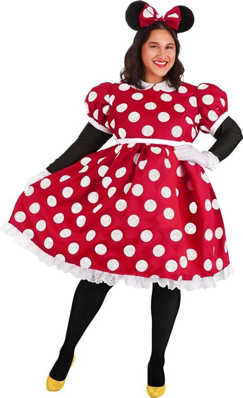 Disneys Adult Minnie Mouse Costume For Women Minnie Polka Dotted