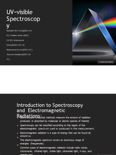 Uv Visible Spectros Download Free Pdf Ultraviolet Visible Spectroscopy Electromagnetic