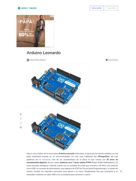 Arduino Leonardo Geeky Theory Pdf Equipo De Oficina Bienes