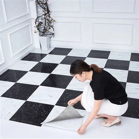 110sheets Marble Vinyl Flooring Peel And Stick Floor Tilemarble Wall