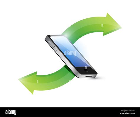 Transferring Data From A Mobile Cut Out Stock Images And Pictures Alamy