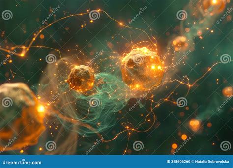 Magnetic Fields Concept With Dynamic Energy Flow Glowing Force Lines And Abstraction Stock
