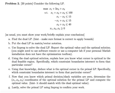 solved problem 2·20 points consider the following lp max x1