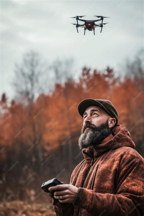 Premium Ai Image Cropped Shot Of A Man Flying A Drone Outdoors
