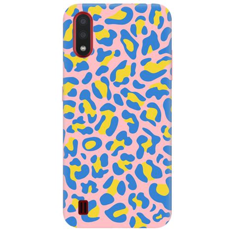Чохол для Samsung Galaxy А01 ніжно рожевий матовий Soft Touch Leopardua