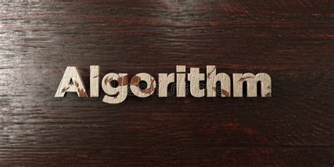 Algorithm Grungy Wooden Headline On Maple 3d Rendered Royalty Free