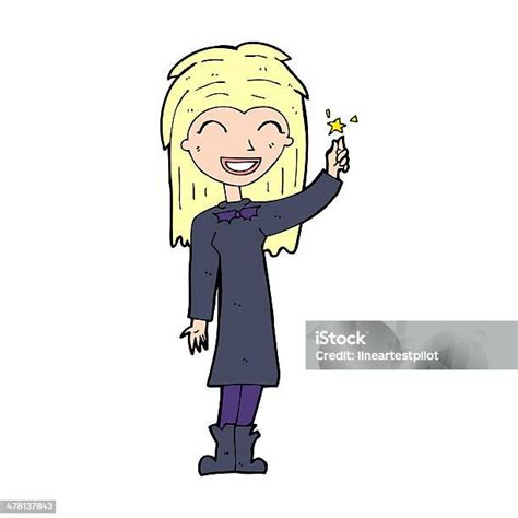 말풍선이 있는 친근하다 마녀 여자아이 낙서 드로잉에 대한 스톡 벡터 아트 및 기타 이미지 낙서 드로잉 마녀 명랑한 Istock