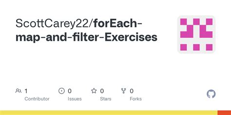 Github Scottcarey22foreach Map And Filter Exercises