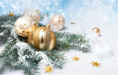 Обои шарики украшения праздник новый год Рождество Christmas New Year на телефон и рабочий