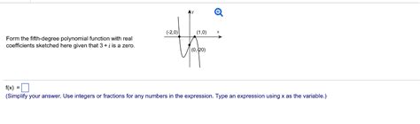 solved form the fifth degree polynomial function with real