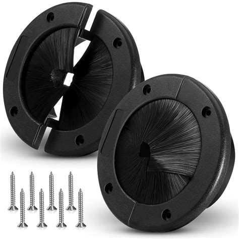 Blinkllx 2 Pack 4 Round Brush Grommet Large Split Grommet Raised Floor