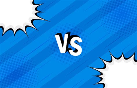 개념 Vs 대 싸움 하프 톤 번개와 복고풍 배경 만화 스타일 디자인 현대 플랫 스타일 벡터 일러스트레이션 모션에 대한 스톡 벡터