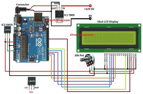 Digital Thermometer Circuit Using Arduino And Ic Lm35 Circuit Ideas