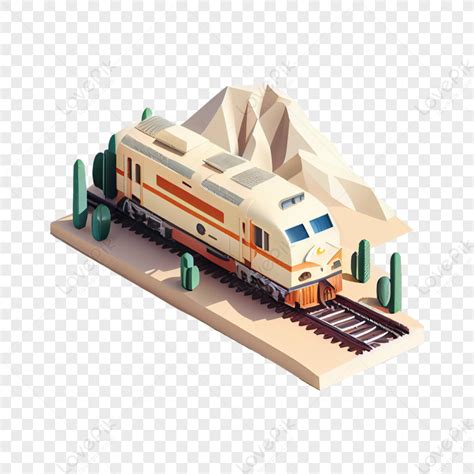 기차 Rockery 3d 만화교통기관레일기차 트랙 Png 일러스트 무료 다운로드 Lovepik