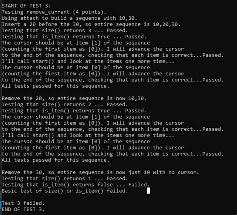 i need help passing a scripted test program