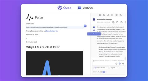 How To Use Qwen In Chatdoc For Pdf Interaction