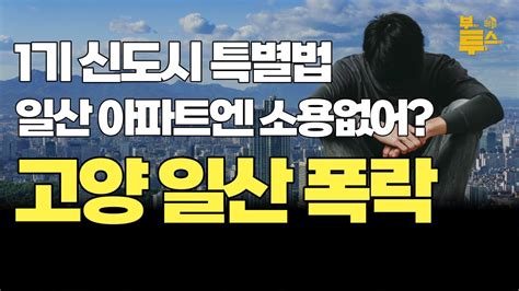 저평가 논란 일산 신도시 특별법에도 끝없는 추락 하락률 Top10 일산 동구 서구 덕양구 아파트 실거주추천 고양아파트