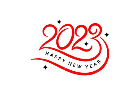 Premium Vector 2023 Happy New Year Handdrawn Cursive Lettering Logo