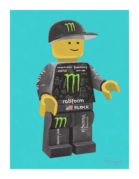 Ken Block Minifig Prints And Stickers Mike Zagorski Artwork